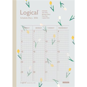 おうちでイオン イオンネットスーパー ナカバヤシ ロジカルダイアリー2026月間ノート（チューリップ）A5 NS‐A502‐26A‐AFL