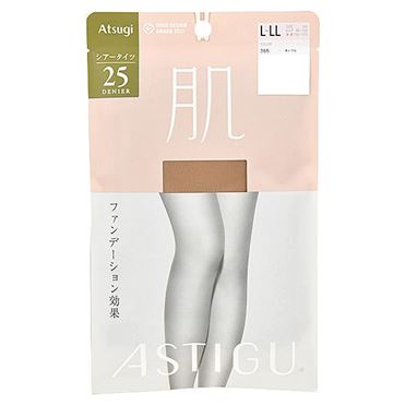 おうちでイオン イオンネットスーパー ATSUGI アスティーグ【肌】25デニール シアータイツ（オークル）サイズ L～LL