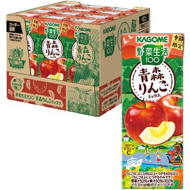 おうちでイオン イオンネットスーパー 【ケース販売】カゴメ 野菜生活100 青森りんごミックス 195ml×12本