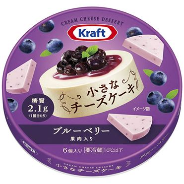 おうちでイオン イオンネットスーパー 森永乳業 クラフト 小さなチーズケーキ 6P ブルーベリー 90g