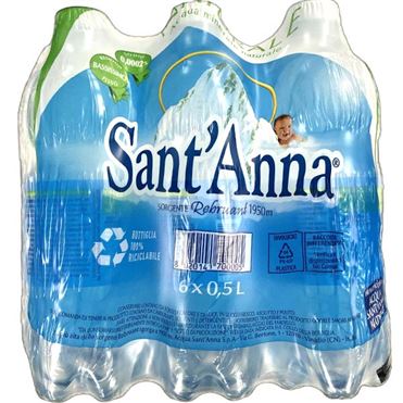 おうちでイオン イオンネットスーパー SantaAnna ナチュラルミネラルウォーター 500ml×6本入 【10／30～11／3お渡し】