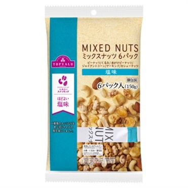 おうちでイオン イオンネットスーパー トップバリュ ミックスナッツ 6p 150g
